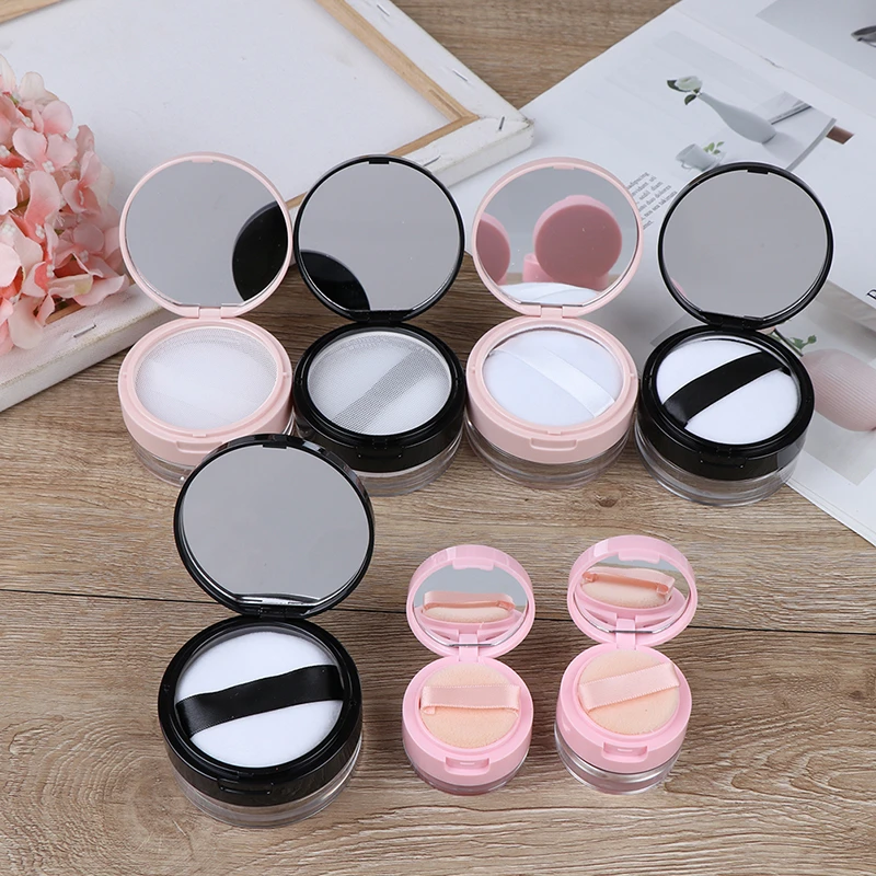 7styles Portable Plastic Powder Box Empty Loose Powder Pot With Sieve ...