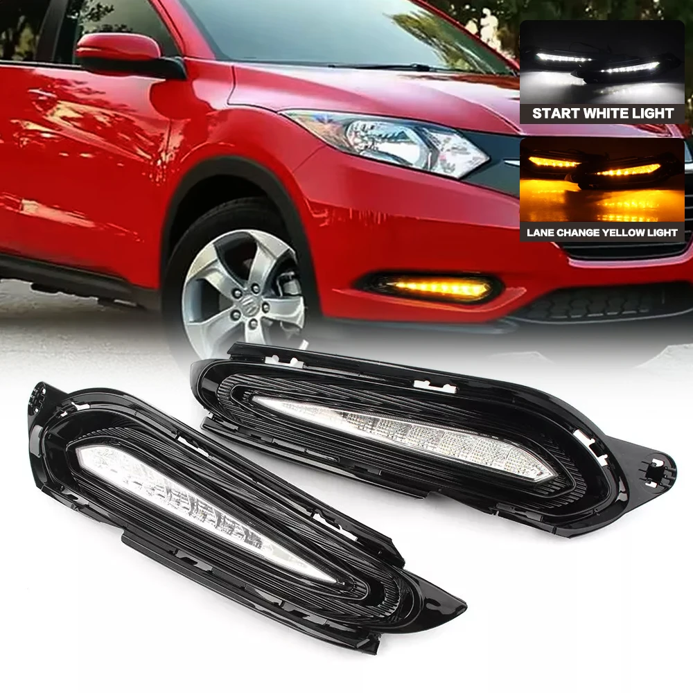 Pair For Honda HRV Vezel 2015 2016 2017 2018 LED DRL Daytime Running ...