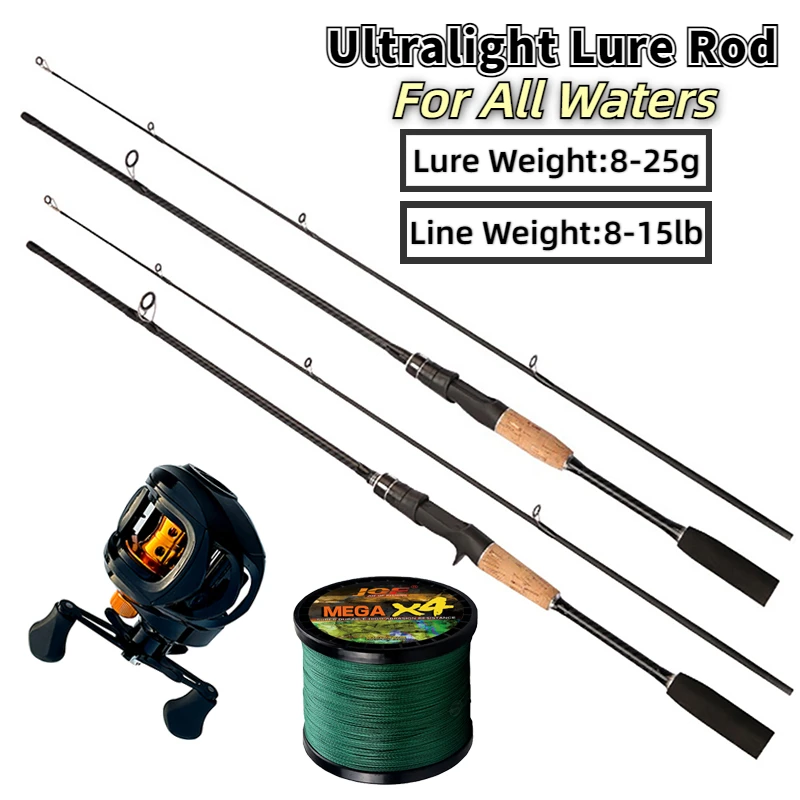 1-65-1-8M-Carbon-Spinning-Casting-Fishing-Rod-ML-Power-Ultralight-Lure ...