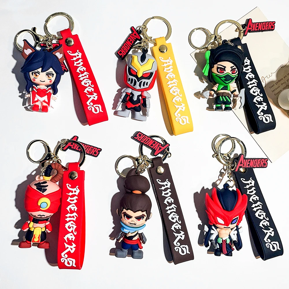 League-of-Legends-Jogo-Silicone-Keychain-Akali-Lee-Sin-Ahri-Yasuo-Yone ...