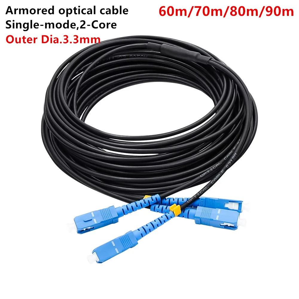LSZH-Outdoor-Armored-Optical-Fiber-SC-SC-FC-LC-Single-mode-2-Cores ...