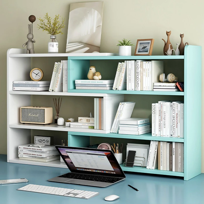 Creative-Wall-Bookcases-Desktop-Wooden-Bookshelf-Modern-Living-Room ...