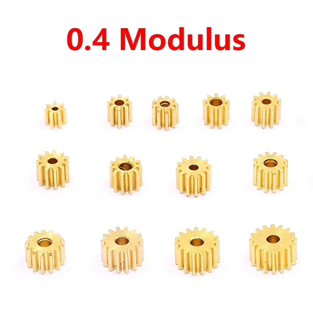 0.4 Modulus 7/8/9/10/11/12/13/14/15/16/18 Teeth Brass Metal Copper Gear ...
