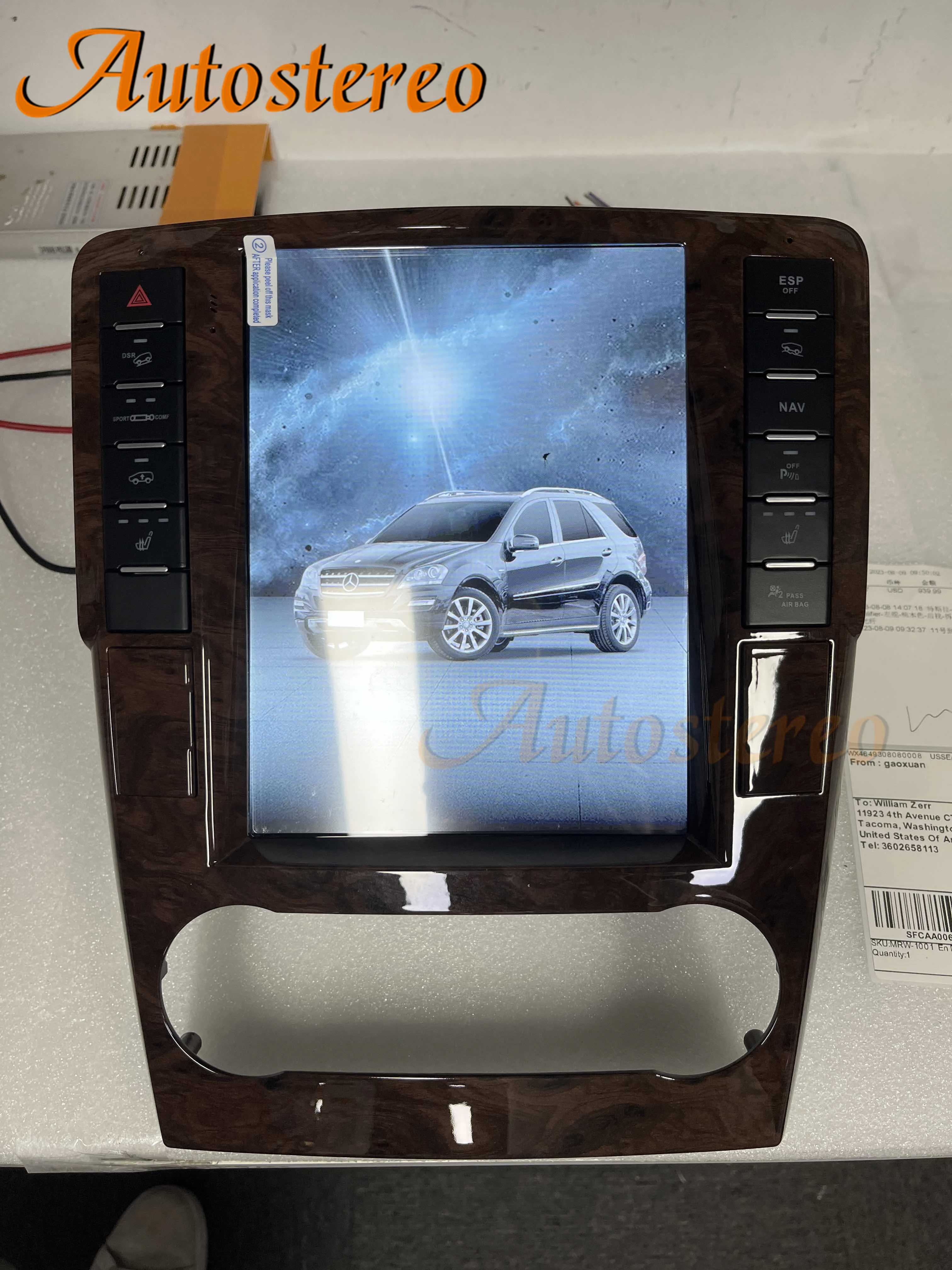Carplay Vertical Screen Android 11 For Mercedes Benz ML W164 W300 ML350 ...