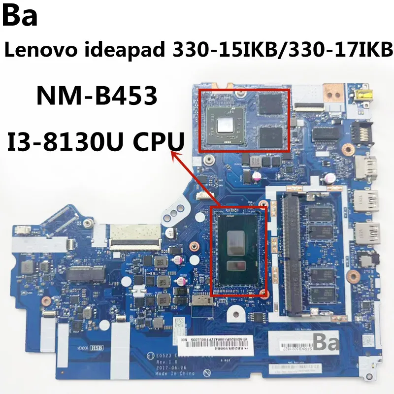 For-Lenovo-ideapad-330-15Ikb-330-17IKB-Laptop-Motherboard-NM-B453 ...