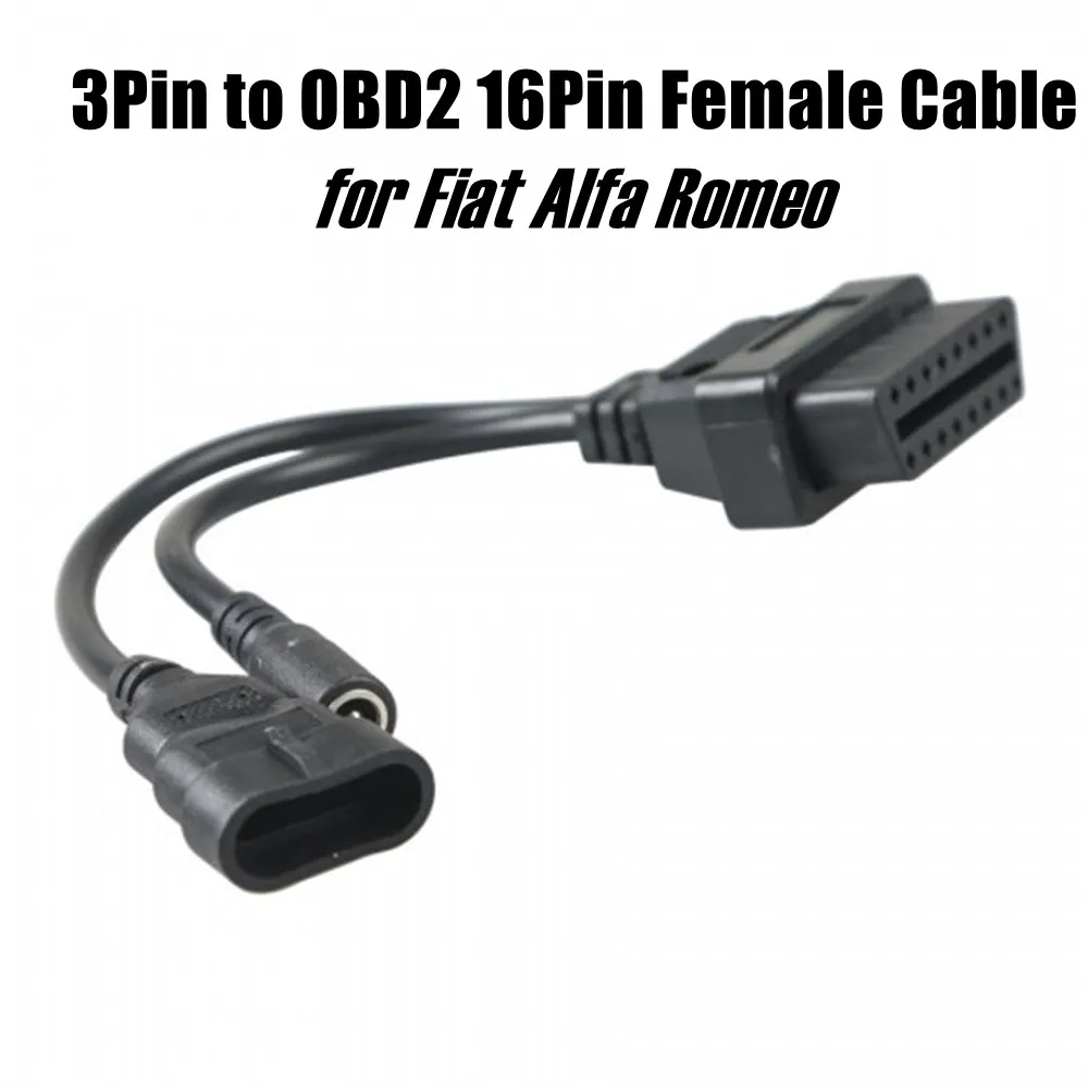 OBD-Cable-for-Fiat-3P-3Pin-to-OBD2-16Pin-Female-Connector-for-Alfa ...