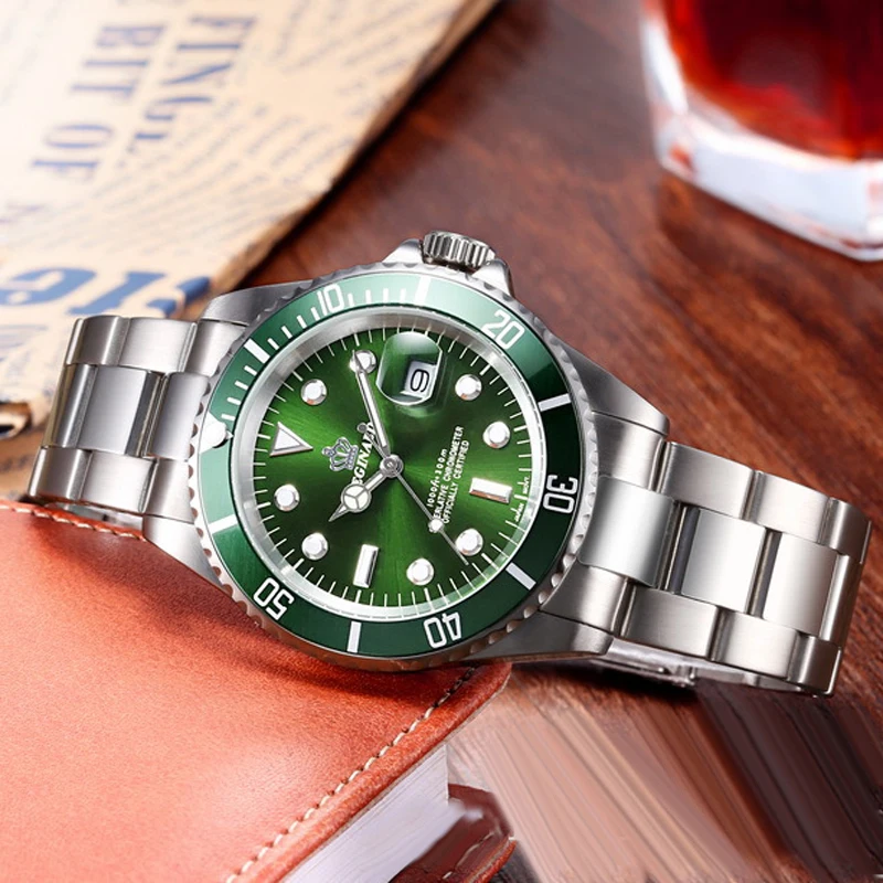 REGINALD-Top-Brand-Men-s-Watches-Men-Green-Watches-316L-Stainless-Steel ...