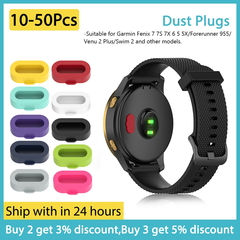 10-50pcs Silicone Dust Cover For Garmin Fenix 7 7s 7x 6 5 5x Forerunner ...