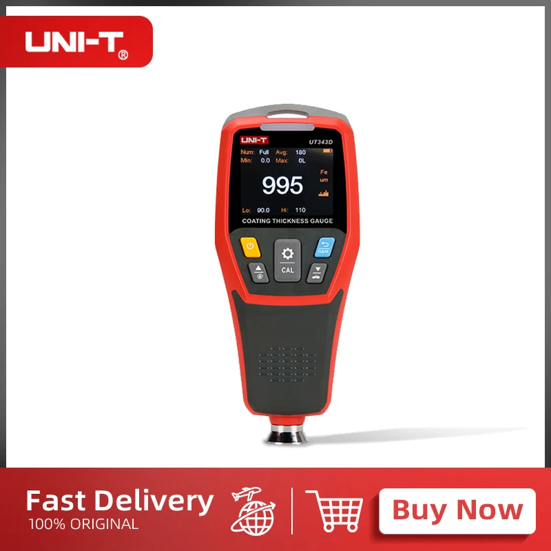 UNI-T UT343D AUTO Metal Coating Thickness Gauge FE/NFE auto Recognition ...