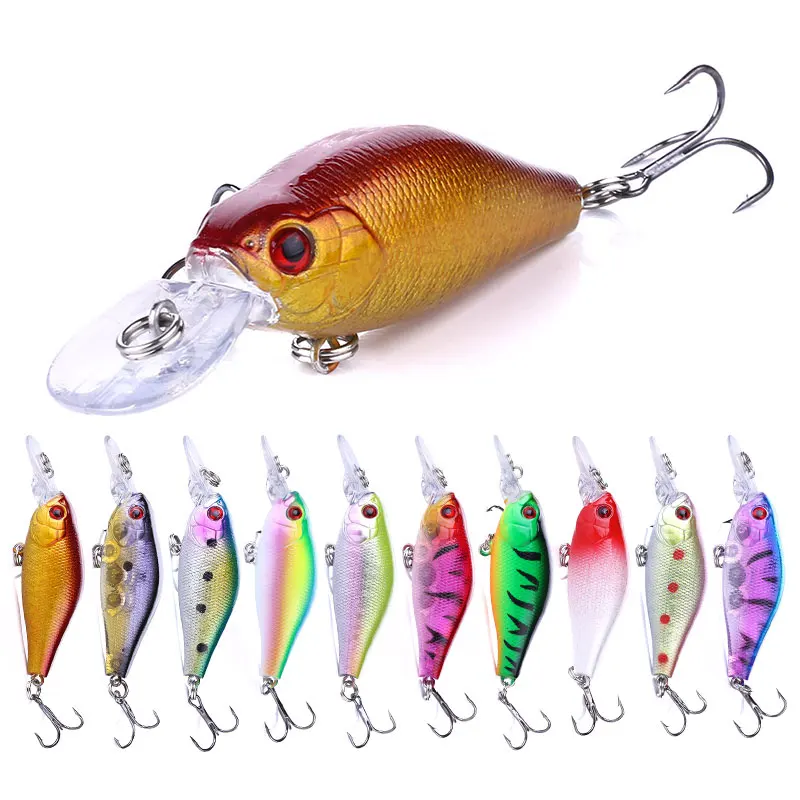 HENGJIA 1Pc 8g 5cm Hard Mini bait Spinner Minnow Chubby Lure Crankbait ...