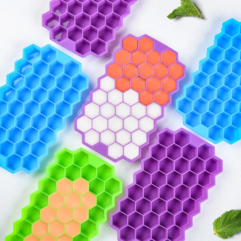 Honeycomb-Silicone-Ice-Tray-Mold-Ice-Cube-Mould-Reusable-Food-Grade ...