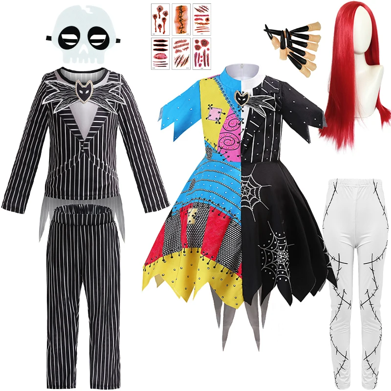 Conjunto-de-ropa-con-estampado-de-rayas-de-pesadilla-para-ni-os-disfraz ...
