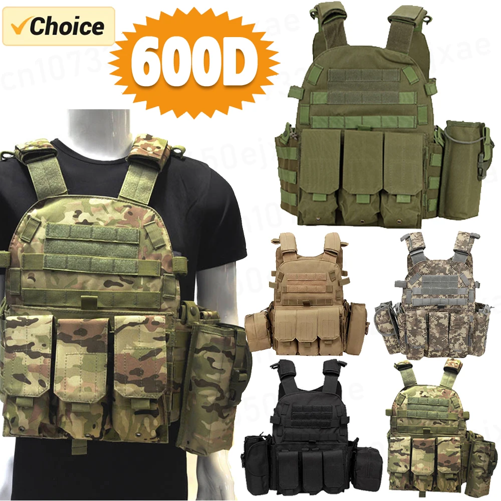 600D-Nylon-Tactical-Vest-Body-Armor-Hunting-Carrier-Airsoft-Accessories ...