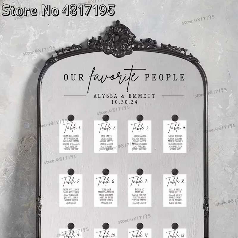 Our-Favorite-People-Seating-Chart-Decal-Wedding-Seating-Chart-Header ...