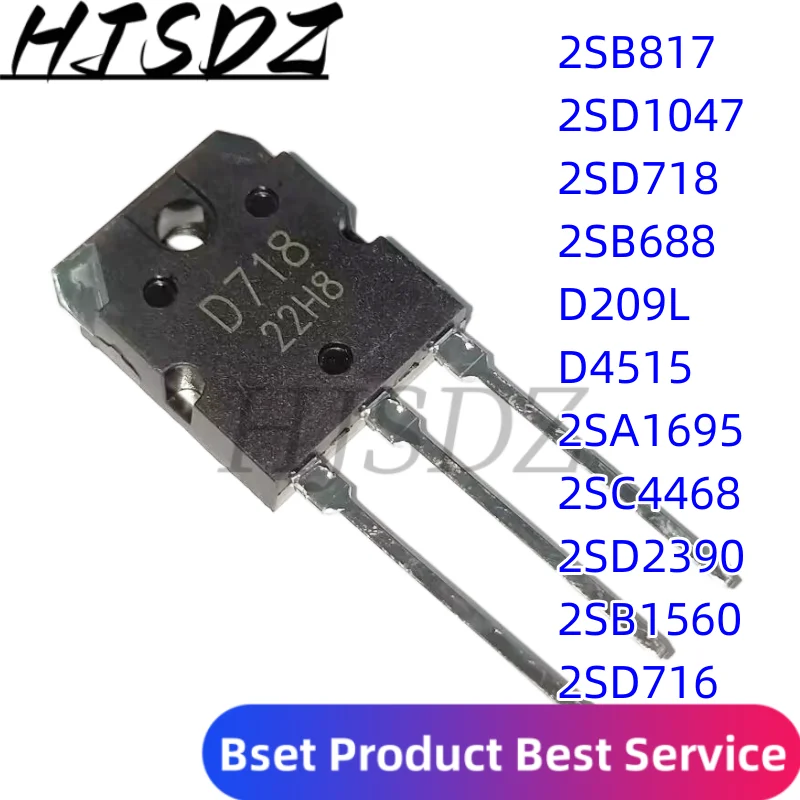 5 Piezas 2sd1047 D1047 To-3p 2sb817 B817 2sd718 D718 2sb688 2sc4468 ...