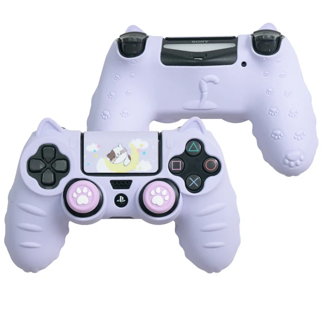 Cat Paw Silicone Soft Protector Sticker Skin For Sony Dualshock 4 DS4 ...