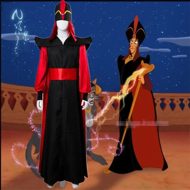Movie-Themagic-Lamp-Aladdin-Jafar-Man-Halloween-Makeup-Costume-Adult ...