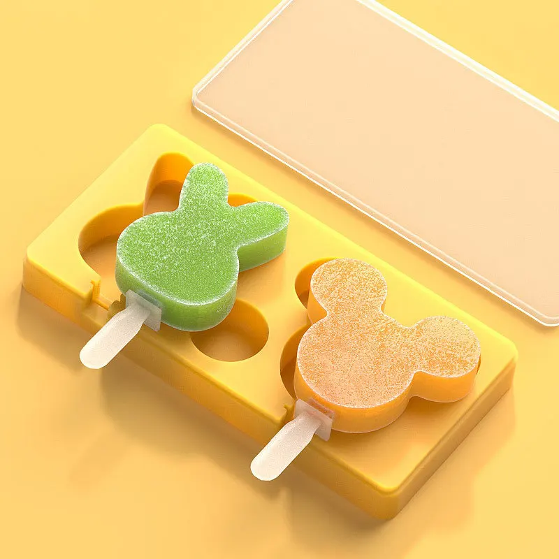 DIY-Cartoon-Animal-Ice-Cream-Silicone-Mold-with-Lid-and-Stick-Popsicle ...