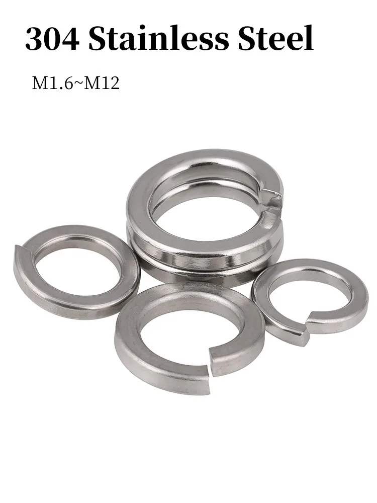 A2-304-Stainless-Steel-Split-Spring-Lock-Washer-locking-Elastic-Gasket ...