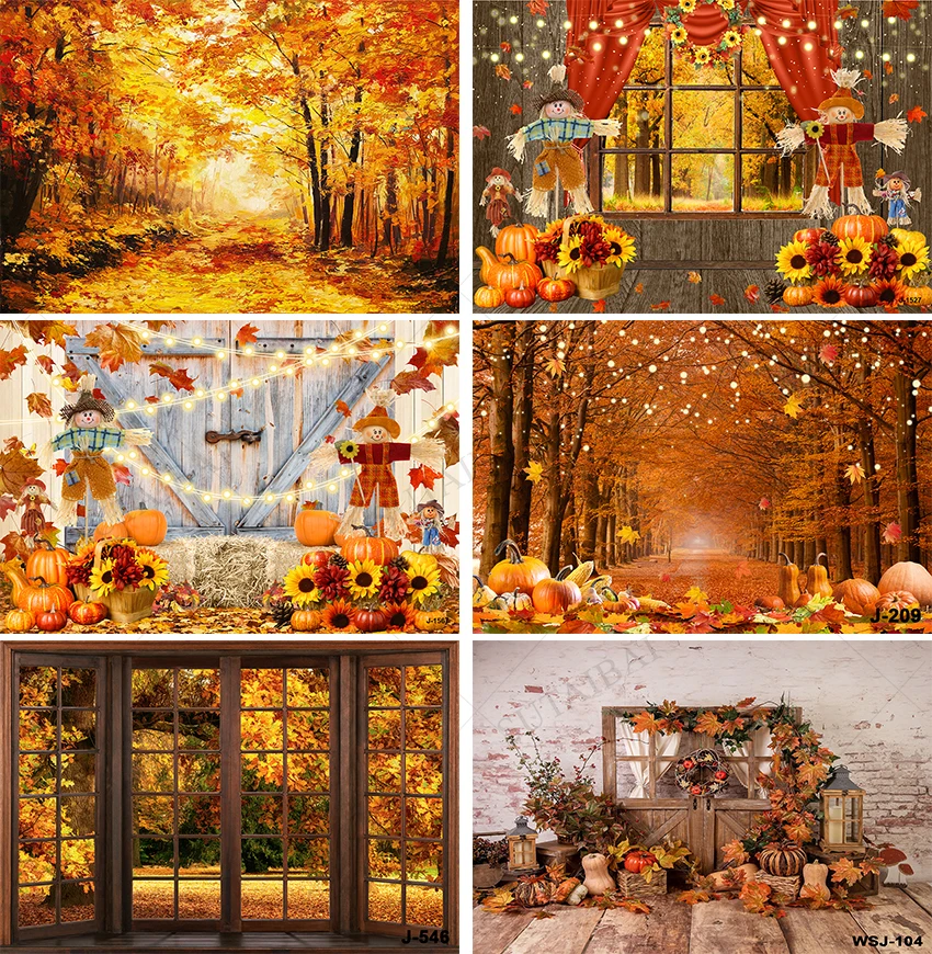 Autumn-Halloween-Pumpkin-Photography-Backdrops-Fall-Farm-Thanksgiving ...