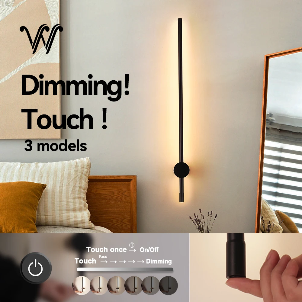 Modern-LED-Wall-Light-Touch-Dimming-AC90-260V-Wall-Sconce-Lamp-55CM ...