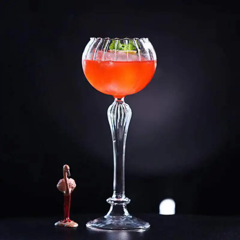 Creative Cocktail Glass Floral Wine Glass Goblet Glasses Roman Column ...
