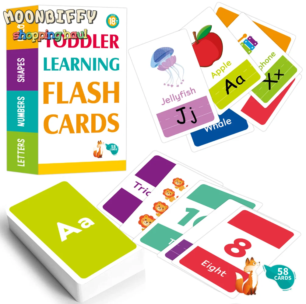 58pcs/set Alphabet Letter Number Shape Color Early Education Baby ...