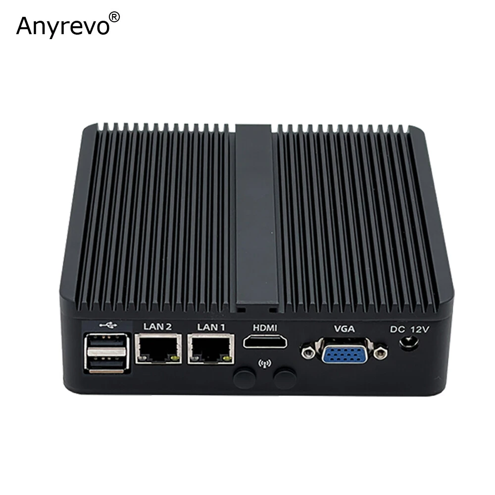 Fanless Quad Core Industrial Computer Intel Celeron J4125 Mini Pc With Vga Hdmi 2 Gigabit Lan 2 ...