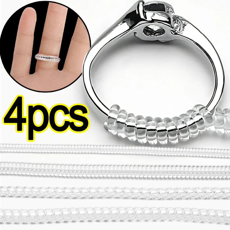 1-4pcs-Ring-Size-Reducer-Tools-Spiral-Spring-Based-Rings-Adjust ...