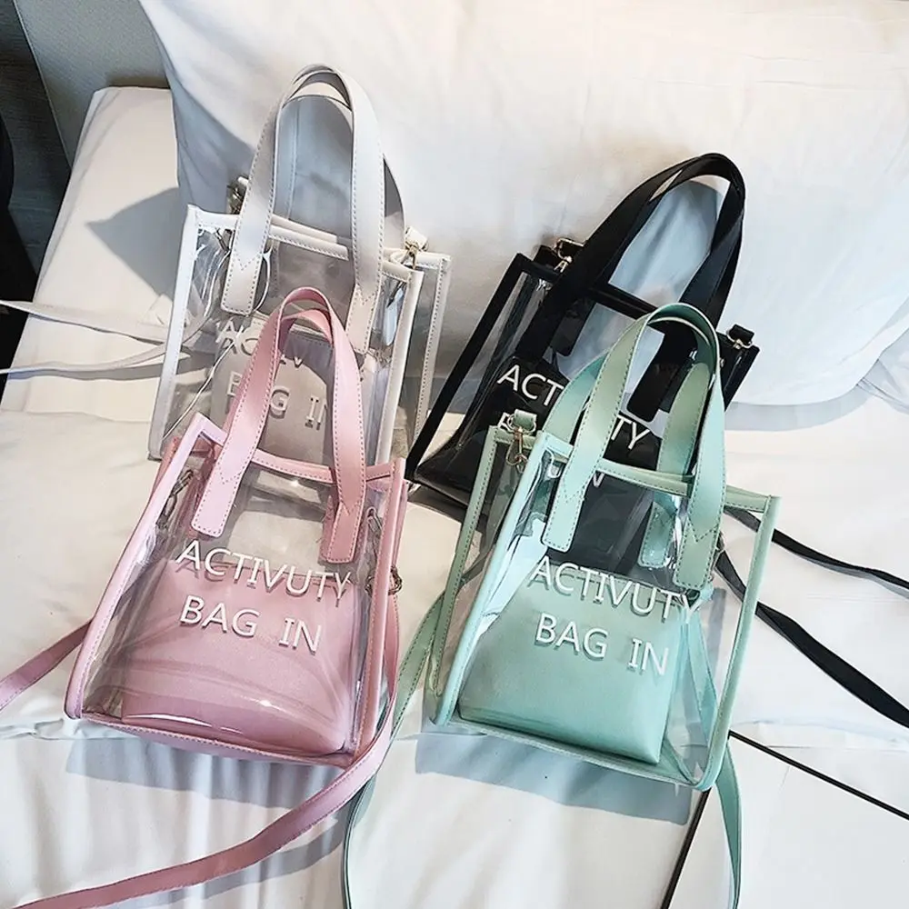 New-PVC-Jelly-Bag-Women-Transparent-Handbags-Summer-Beach-Clear ...