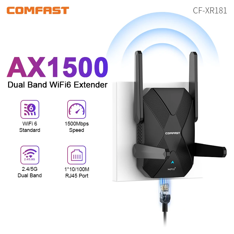 Comfast Extender 1500Mbps/WiFi 5 1200Mbps Extender Dual Band 2.4G&5.8G ...