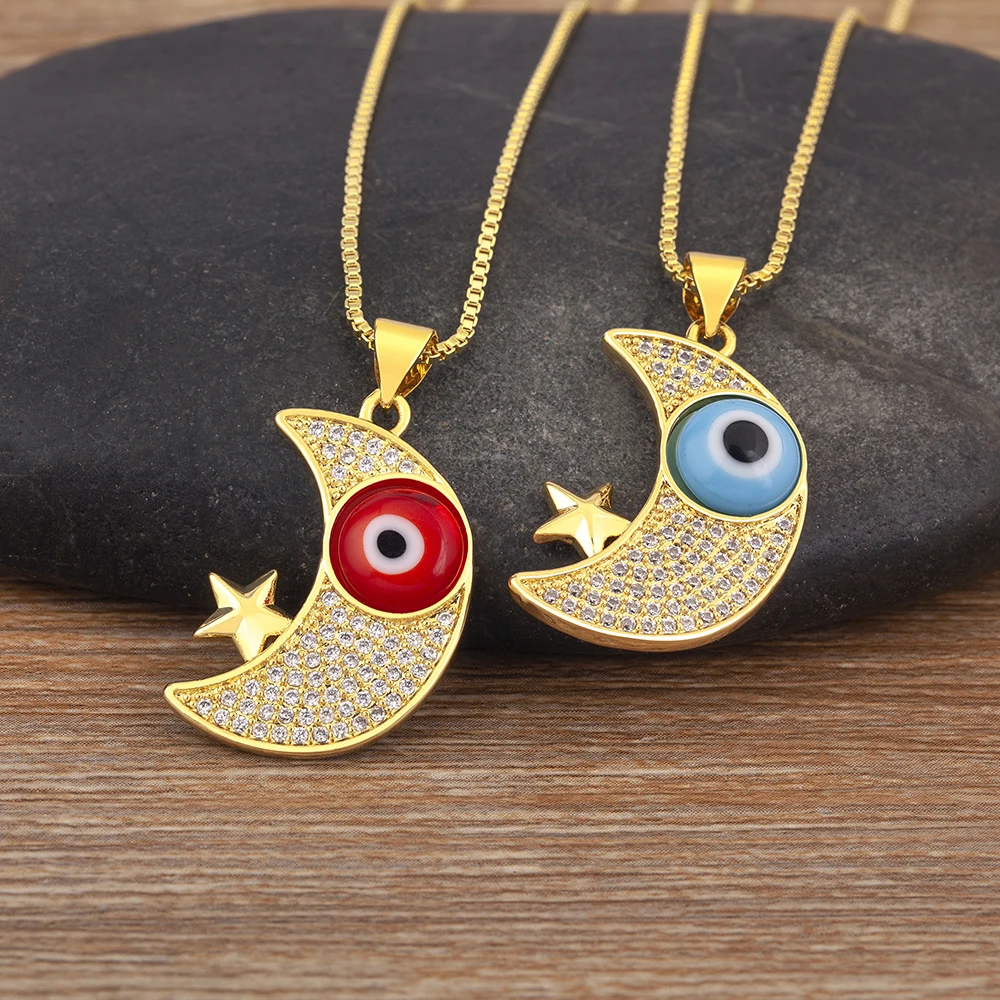 Nidin-5-Colors-Korean-Fashion-INS-Evil-Eye-Star-Moon-Pendant-Necklace ...