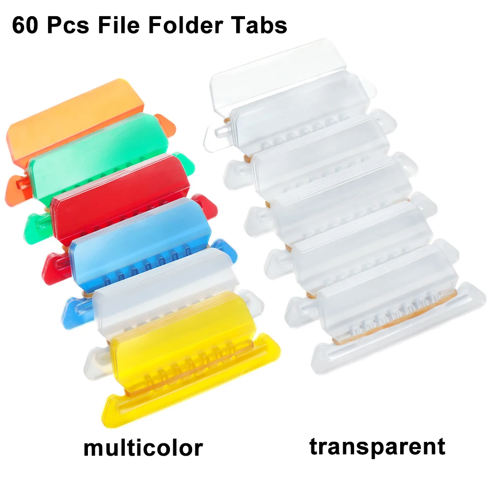 60-Pcs-File-Folder-Tabs-Hanging-File-Folder-Tabs-with-Blank-Inserts-2 ...