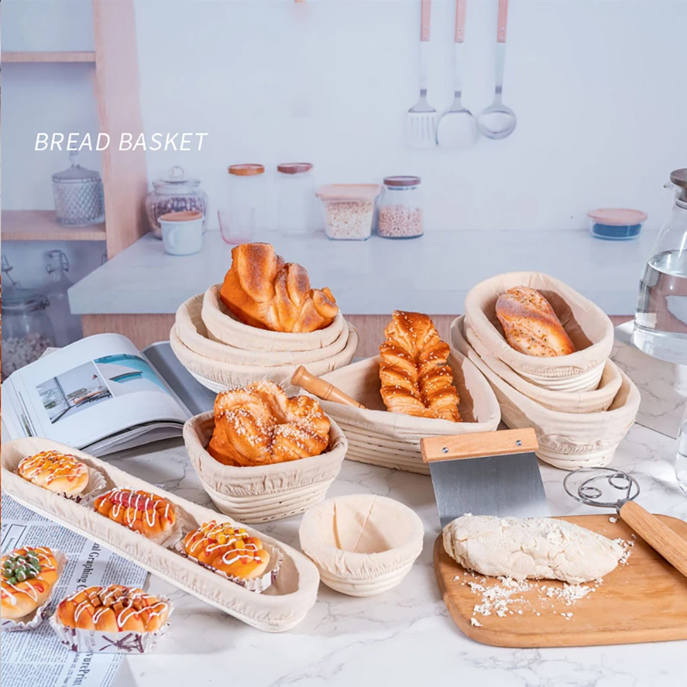 8In Baking Tools Set Dough Fermentation Bread Proofing Baskets For Professional And Home Bakers ...
