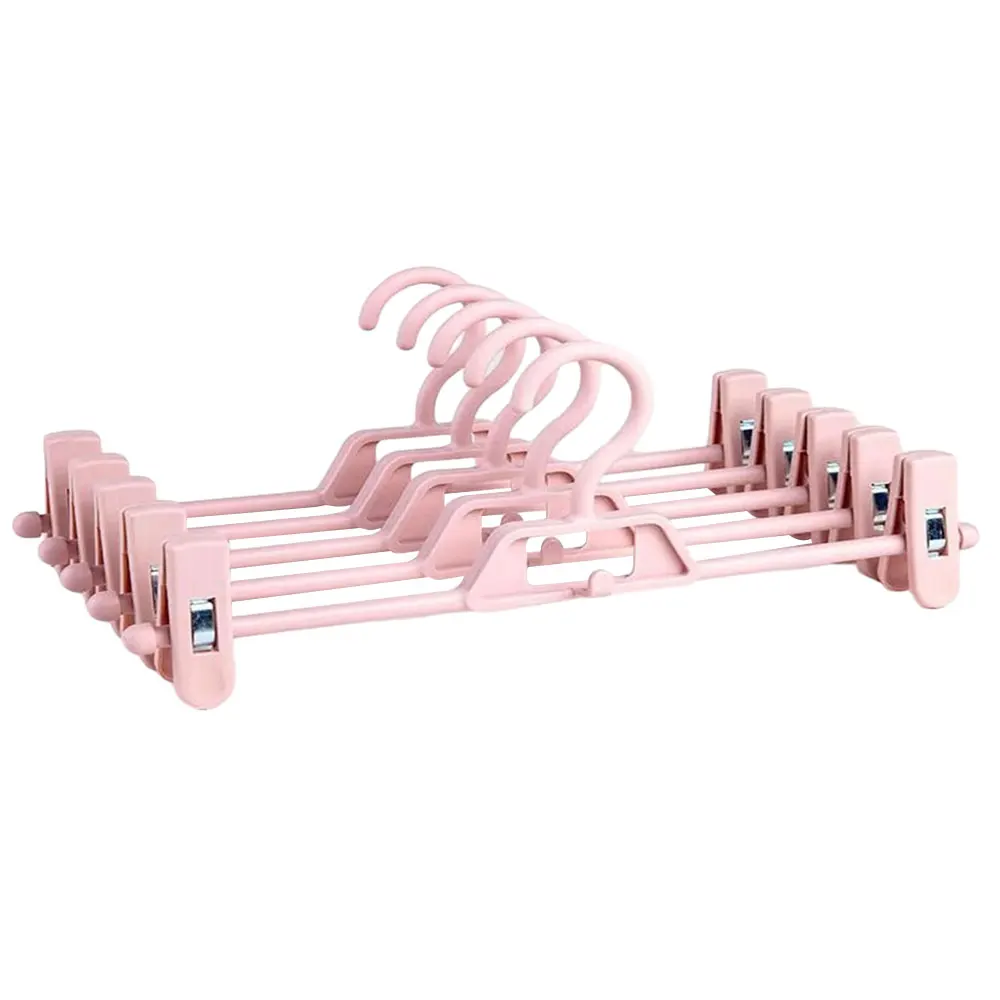 5Pcs-Pant-Skirt-Hanger-Space-Saving-Hook-Rack-Fix-Clip-Hanger-Stand ...