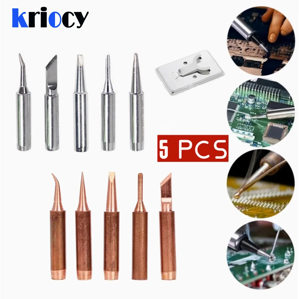 5pcs-900M-T-K-Pure-Copper-Soldering-Iron-Tip-Lead-free-Solder-Tips ...