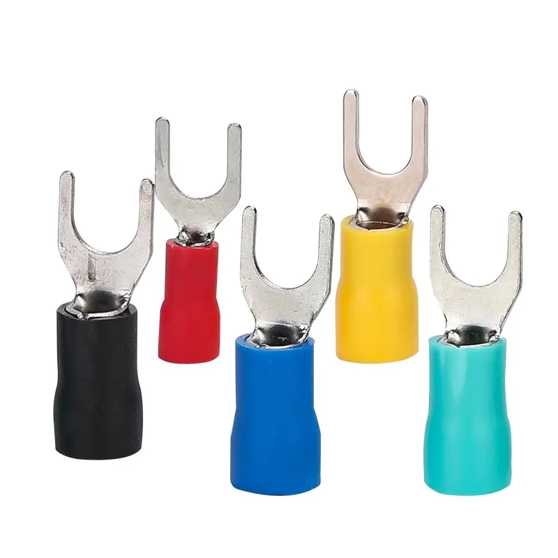 100PCS-Fork-Type-pre-Insulated-Wiring-Terminals-SV1-25-2-3-5-4-6-wire ...