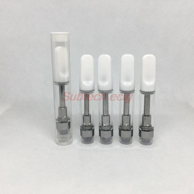 100pcs Ceramic Atomizers CC-ell Vape Cartridges Glass Tank 0.5ml 1.0ml ...