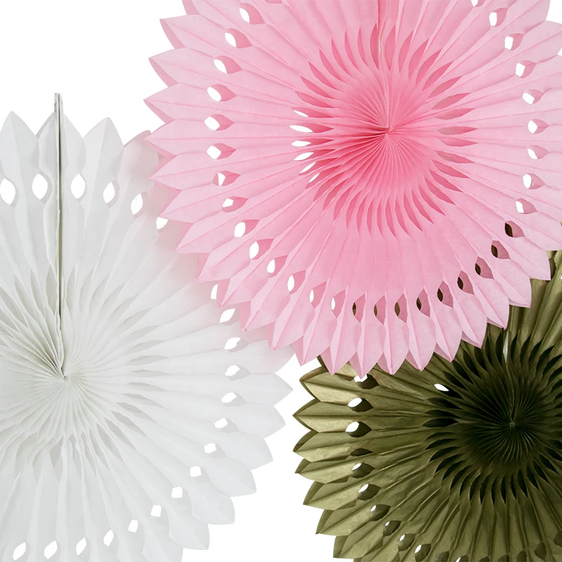 Pink-Purple-Green-Blue-Wheel-Tissue-Paper-Hanging-Fans-Flowers-Craft ...