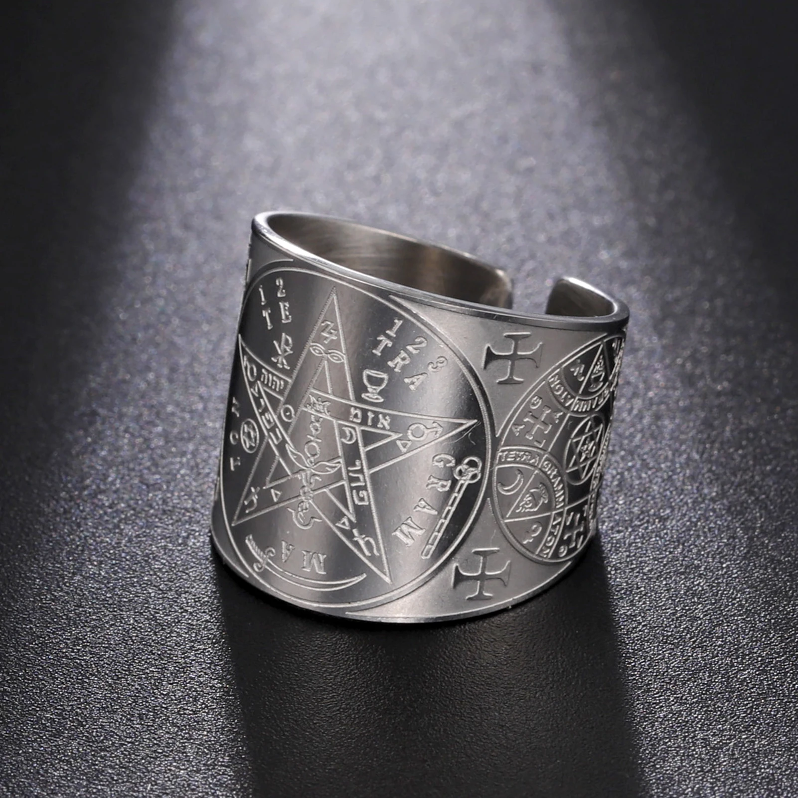 Witchcraft-Pentagram-Tetragrammaton-Ring-Stainless-Steel-Pentacle ...