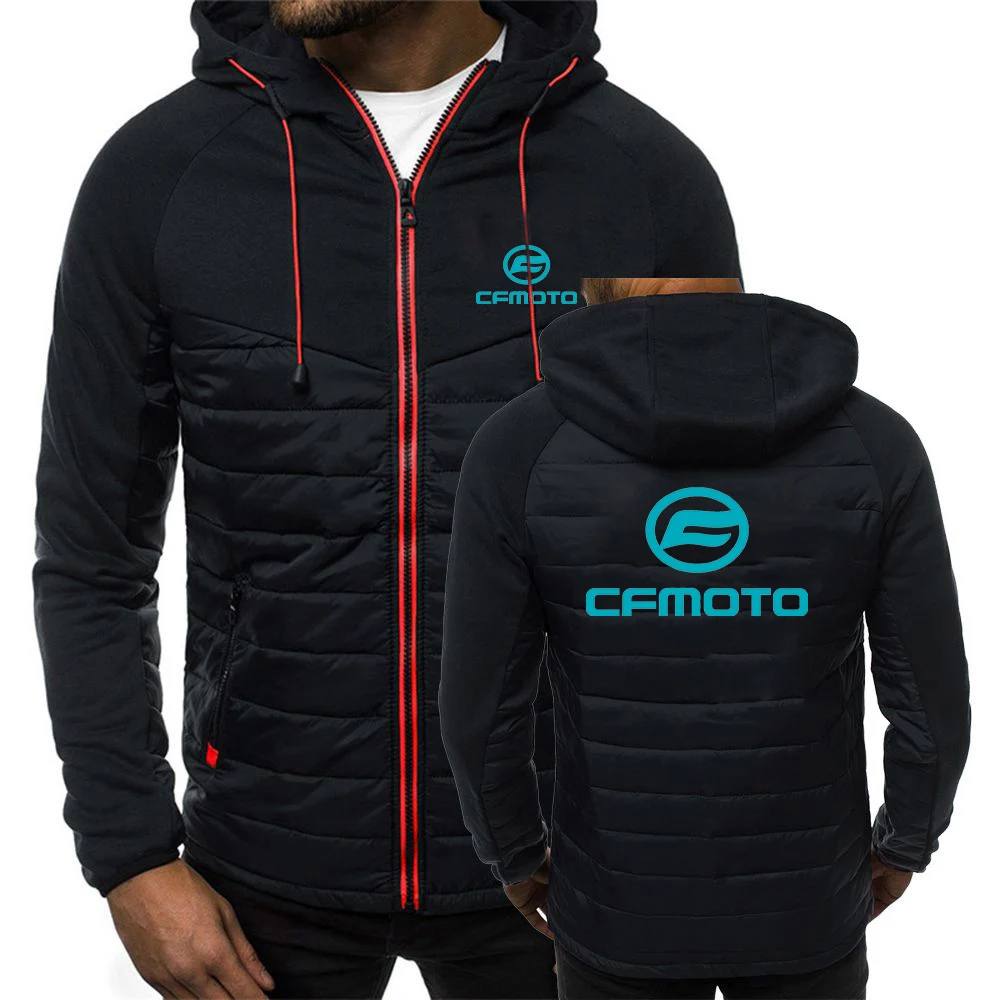 Cfmoto Logo 2022 Men's New Winter Hooded Cotton Jacket Casual Slim ...