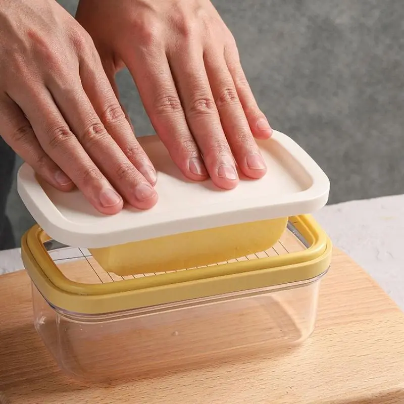 Butter-Dish-Keeper-Tool-W-Sealed-Lid-Cutter-Slicer-Easy-Cutting-Storage ...