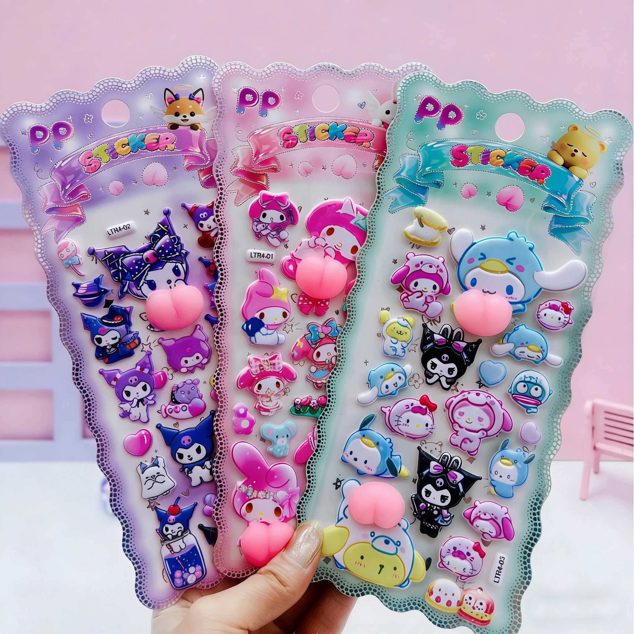 36pcs Cartoon Sticker 3d Puffy Squishy Stress Relief Stitch lovebu For ...