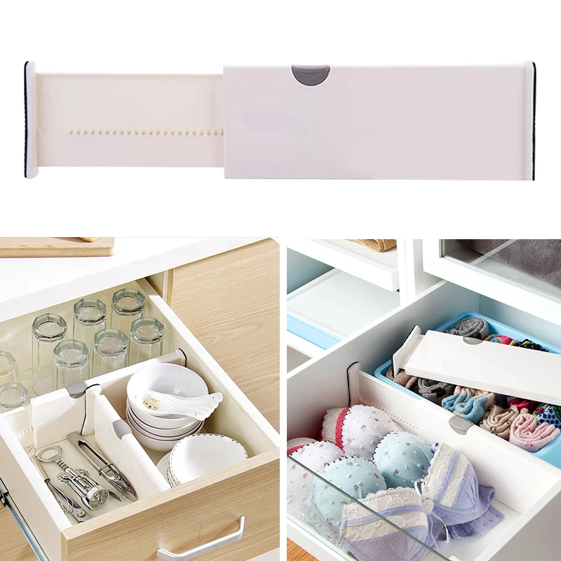Storage-Drawers-Divider-Retractable-Plastic-Drawer-Partition-Holder ...