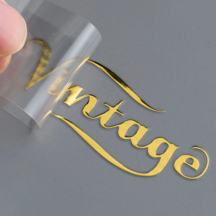 Custom 3D Logo Sticker Personalized Transfer DTF UV Gold Decal Company ...
