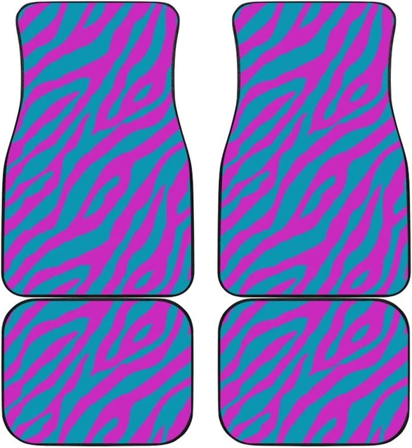 Blue Zebra Car Mats