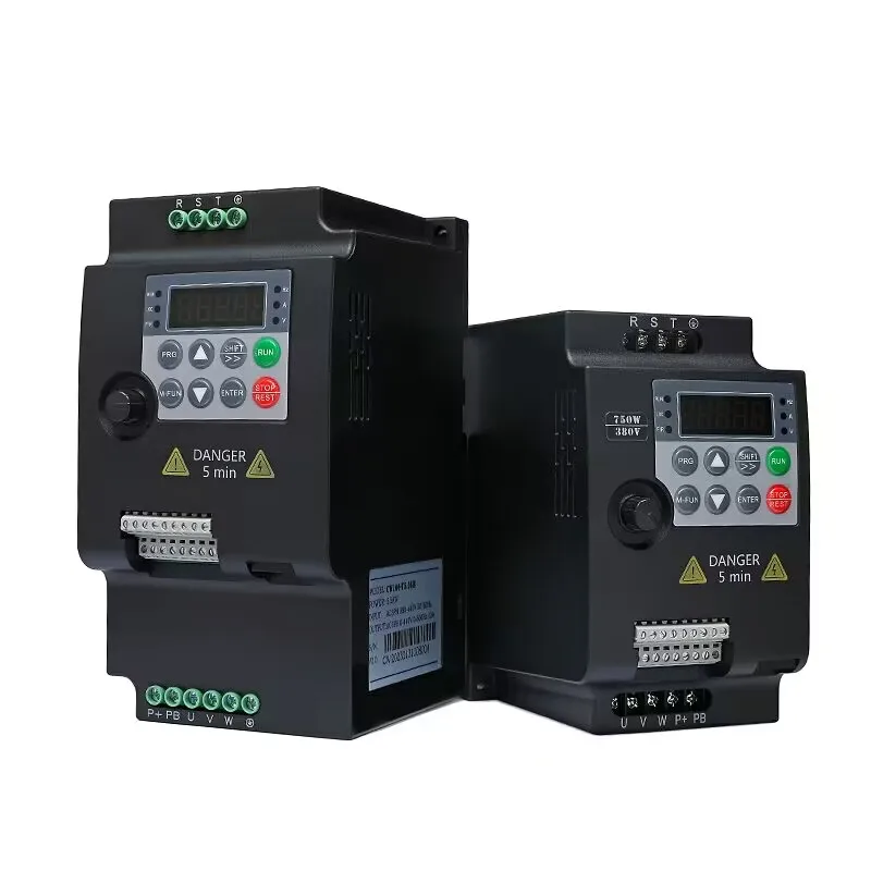 VFD Inverter Frequency Converter Single/Three Phase 380V 220V 0.75Kw 1.5Kw 2.2Kw 4Kw 5.5Kw 1P 3P ...