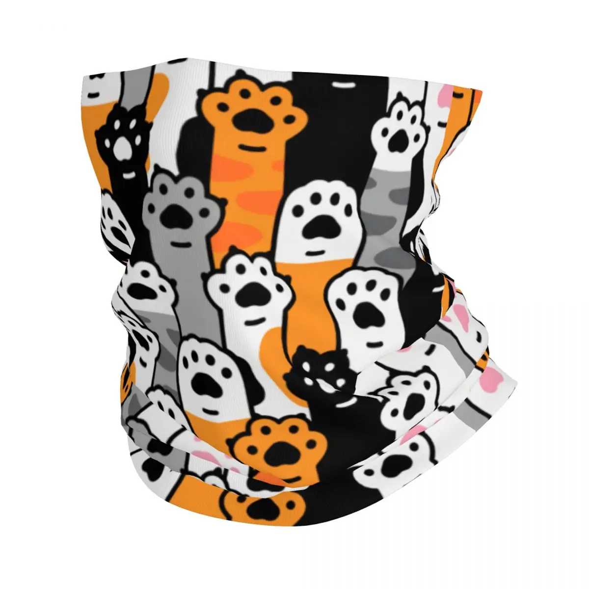 Colorful-Cartoon-Kitten-Cat-Paws-Bandana-Neck-Gaiter-UV-Protection-Face ...