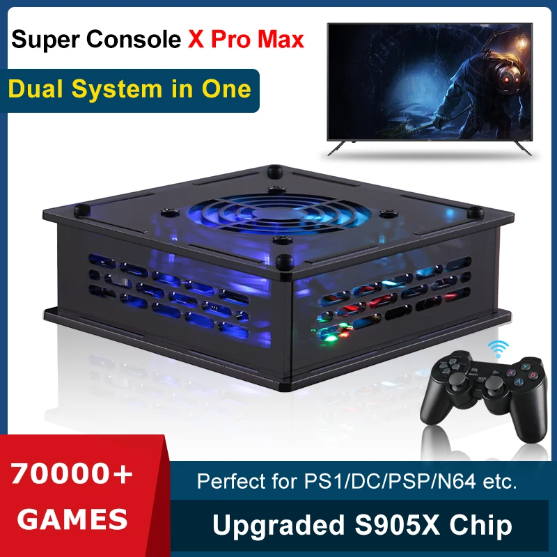 Super Console X Pro Max Retro Mini Video Game Console/tv Dual System ...