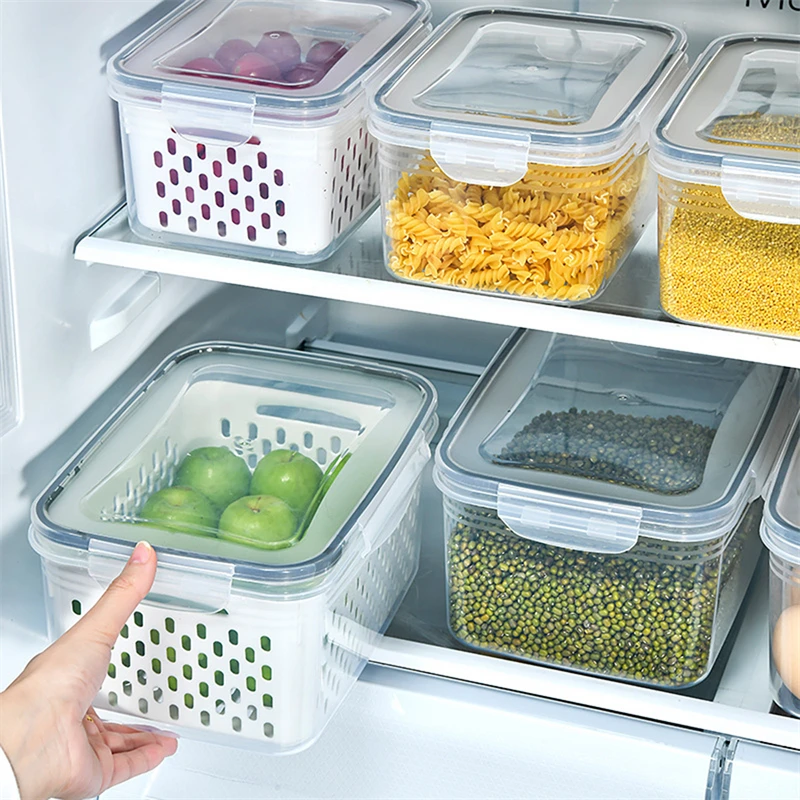 Refrigerator-Storage-Box-Fridge-Organizer-Fresh-Vegetable-Fruit-Boxes ...